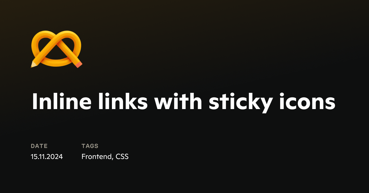 Inline links with sticky icons · Medienbäcker Thomas Günther