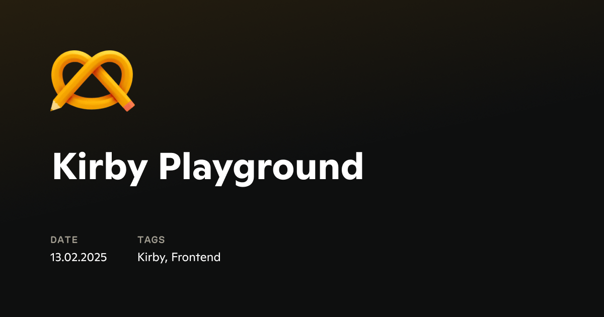 Kirby Playground · Medienbäcker Thomas Günther