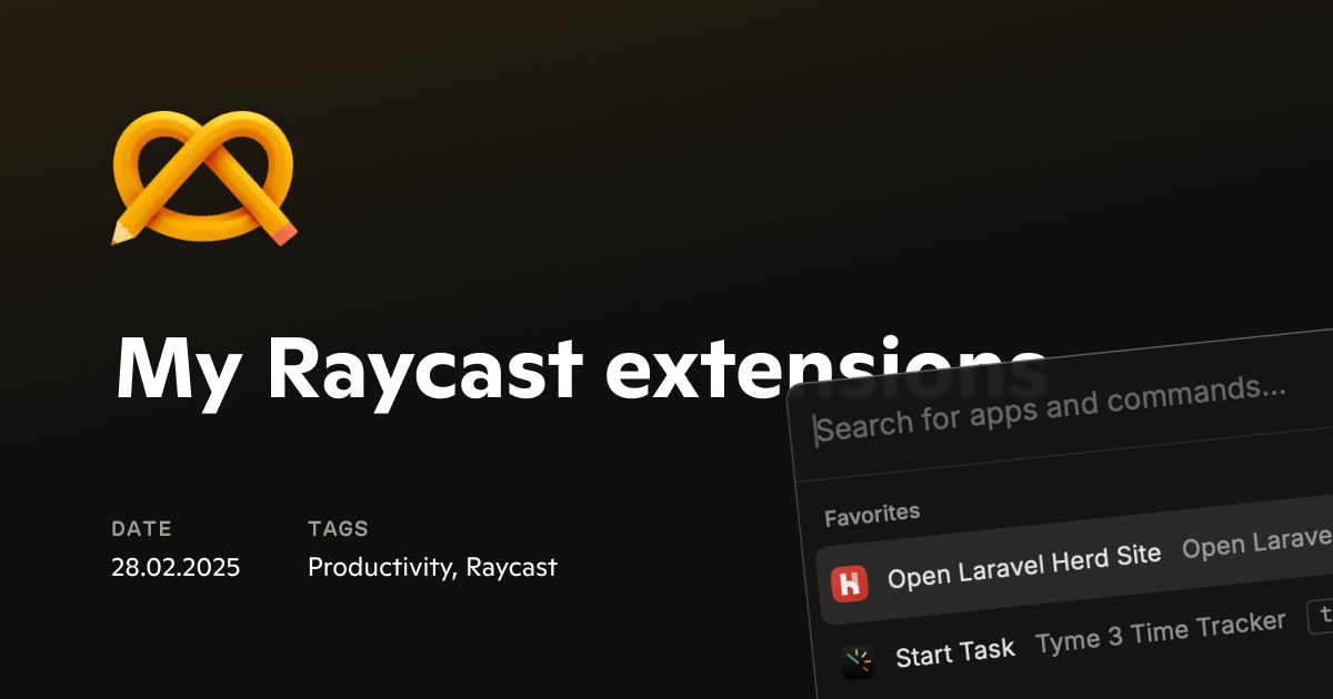 My Raycast extensions · Medienbäcker Thomas Günther