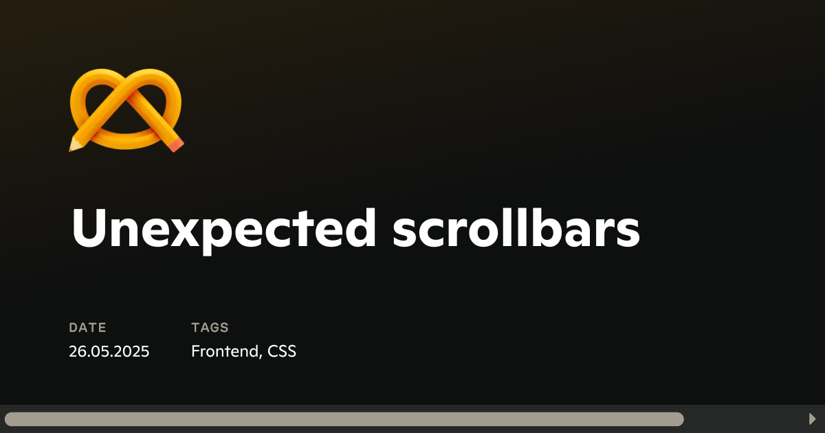 Unexpected scrollbars · Medienbäcker Thomas Günther